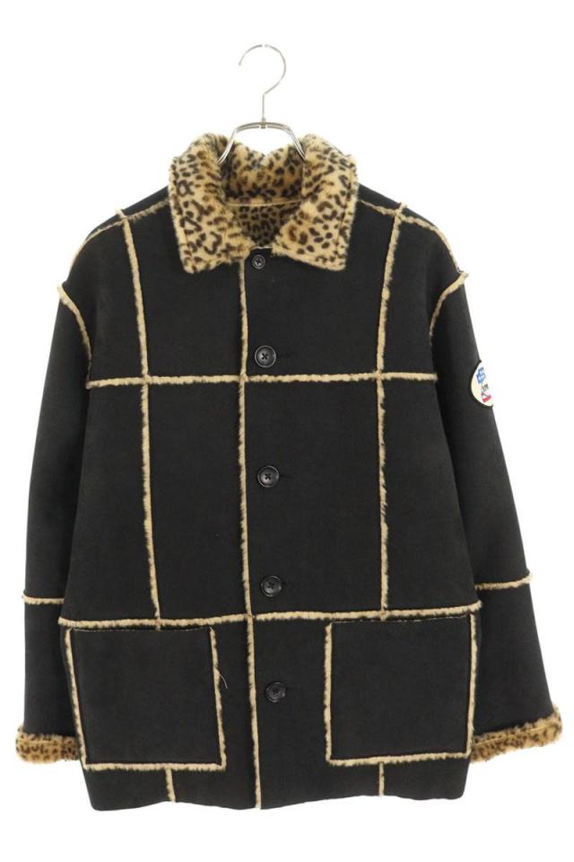 シュプリーム サイズ:M  19SS  Faux Suede Leopard Coat リバーシブルレオパードスウェードコート 中古 OM10