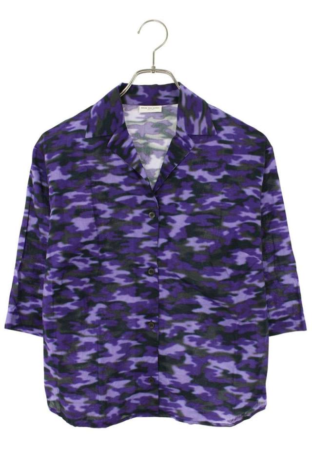 ドリスヴァンノッテン サイズ:36 オープンカラーショート丈迷彩半袖シャツ 中古 BS99
