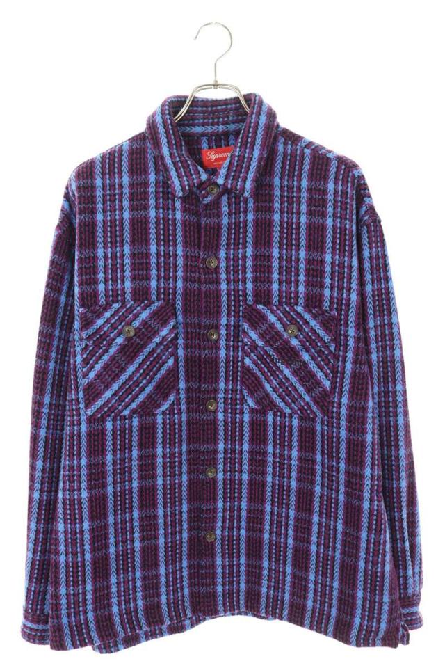 シュプリーム サイズ:L  22AW  Heavy Flannel Shirt ヘビーフランネル長袖シャツ 中古 BS99