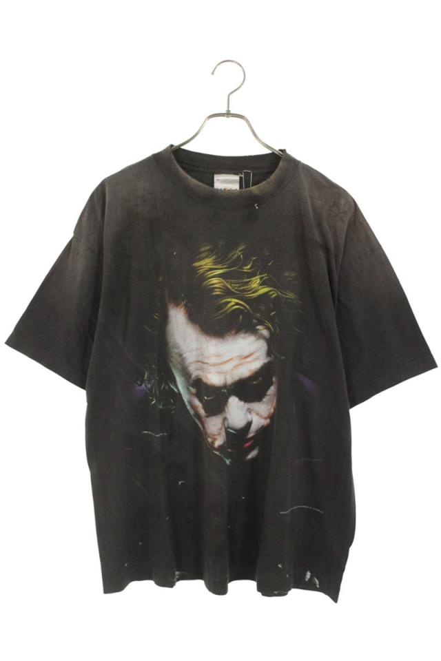 セントマイケル サイズ:L  25SS  SM-HR8-0000-C53 ヴィンテージ加工ジョーカープリントTシャツ 中古 SB01