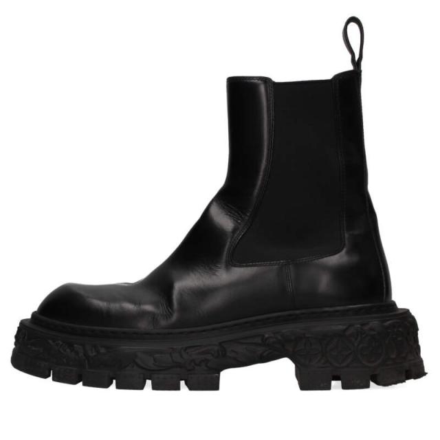 ルイヴィトン サイズ:7.5  LVバロック・ライン ソールロゴデザインサイドゴアレザーブーツ 中古 FK04