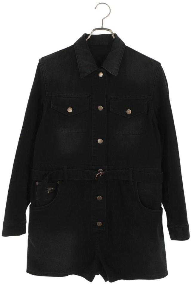 プラダ サイズ:36S  GFZ019 デニムショートジャンプスーツ 中古 BS99