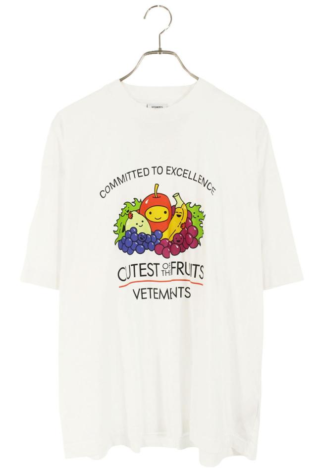 ヴェトモン サイズ:XS  UA52TR360W フルーツロゴオーバーサイズTシャツ 中古 BS99