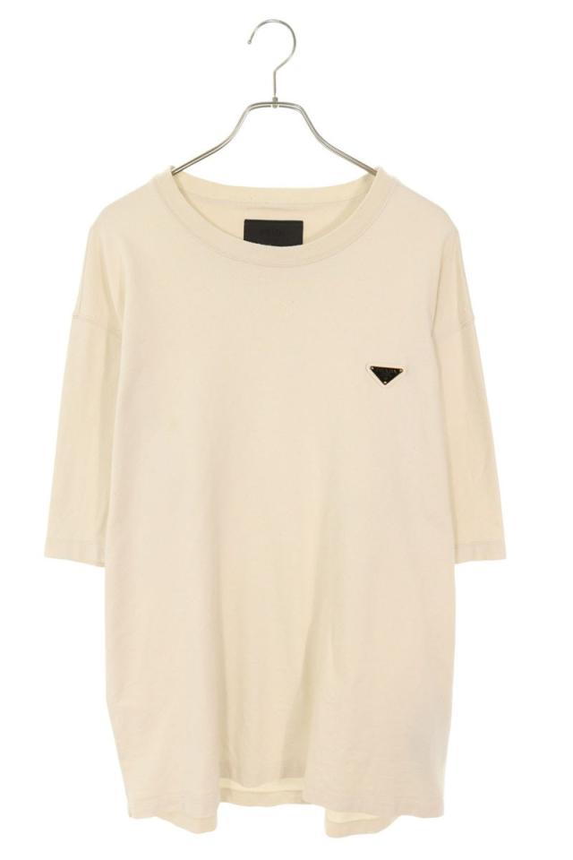 プラダ サイズ:XXL  UJN861 SWM0 14LK トライアングルプレートコットンTシャツ 中古 OM10