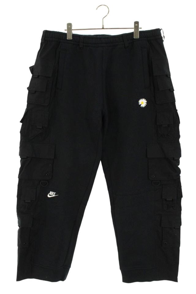 ナイキ  ピースマイナスワン サイズ:S  NRG CF WODE PANTS DR0095-010 スウェット切り替えマルチポケットワイドカーゴロングパンツ 中古 BS99
