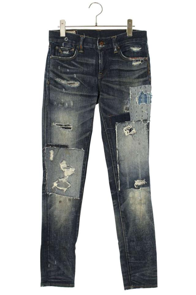 ポロラルフローレン サイズ:27インチ  211563250001 ダメージリペア加工スキニーデニムパンツ 中古 BS99