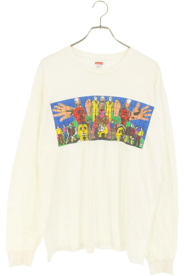 シュプリーム サイズ:L 19SS DEATH AFTER LIFE L S Tee ギルバートアンドジョージ長袖カットソー 中古 BS55