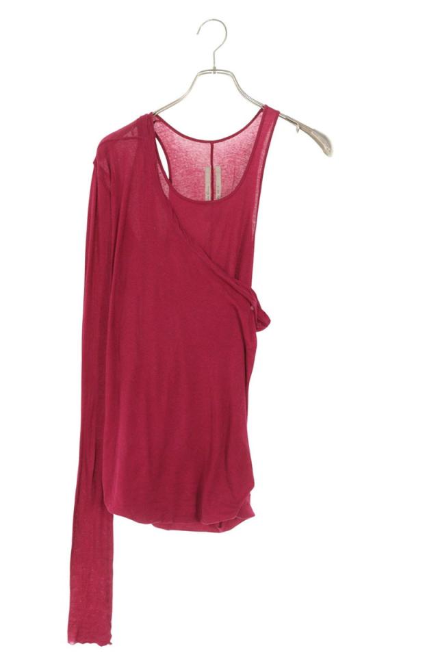 リックオウエンス サイズ:S 23SS RU01C4254-MR Ziggy Banana Tank アシンメトリーノースリーブカットソー 中古 BS55