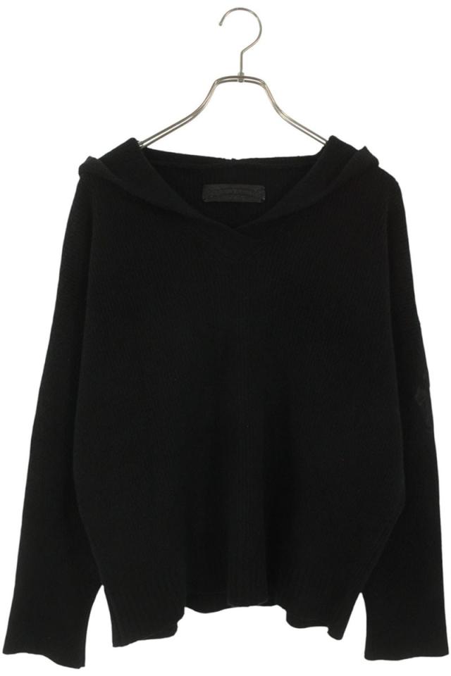 クロムハーツ サイズ:XSM/SML ハラコクロスパッチカシミアニットパーカー 中古 SJ02