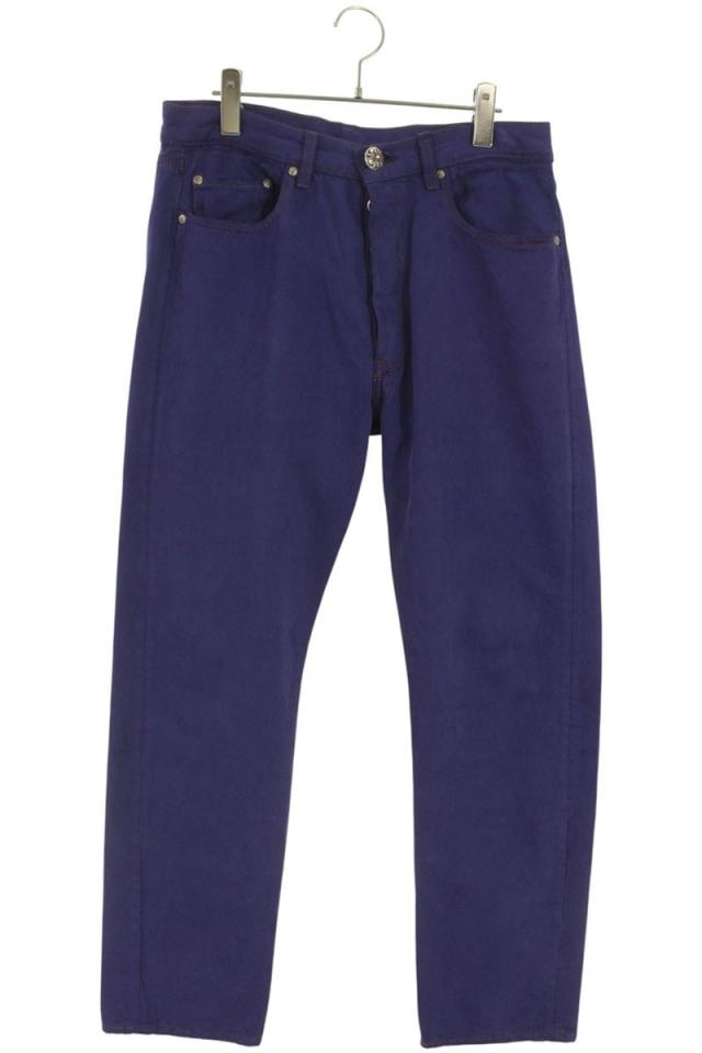 クロムハーツ  リーバイス サイズ:32インチ  U VNTG JEAN PRPL RED TAB クロスボールボタンカラーデニムパンツ 中古 OK15