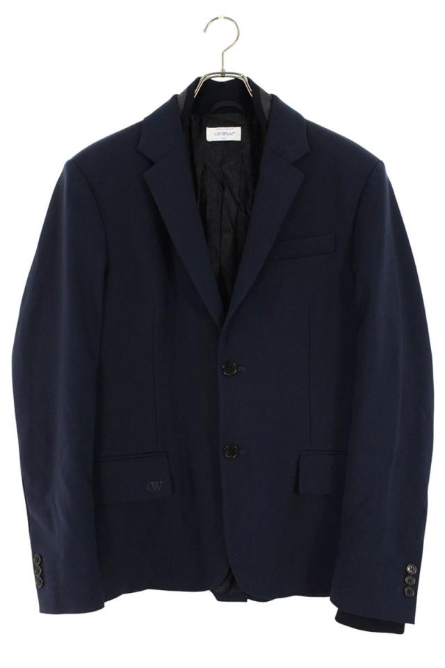 オフホワイト サイズ:48  OMEN079F23FAB002 リブ切替ブレザージャケット 中古 OM10