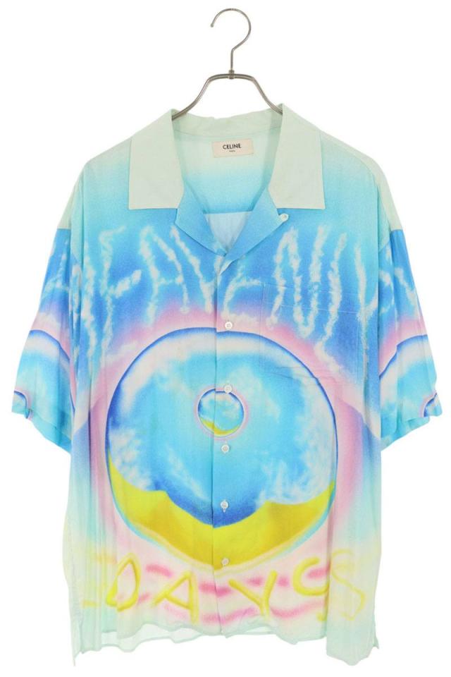 セリーヌ サイズ:37  2C517357Q マルチカラー半袖シャツ 中古 BS99