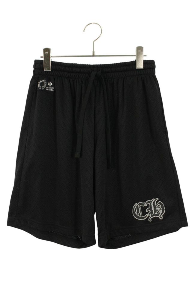 クロムハーツ サイズ:M  MESH VARSITY SHORTS CHプリントメッシュハーフパンツ 中古 SJ02