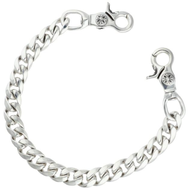 クロムハーツ サイズ:ショート CLASSIC SHORT-T 2クリップショートクラシック シルバーウォレットチェーン 中古 OK15