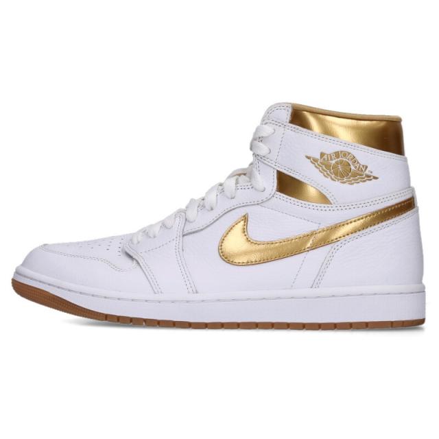 ナイキ サイズ:29cm  WMNS AIR JORDAN 1 RETRO HIGH OG FD2596-107 エアジョーダン1レトロハイホワイトアンドゴールドスニーカー 中古 BS99