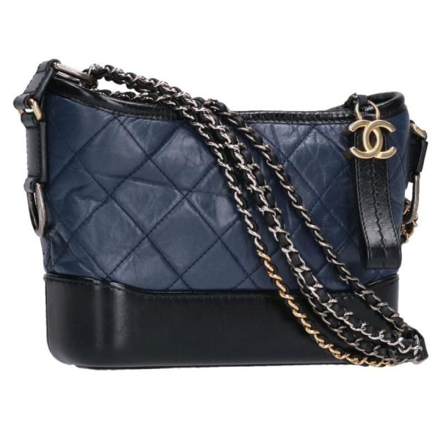 シャネル   A91810 ガブリエル ドゥ シャネル スモール カーフスキンスモールホーボーショルダーバッグ 中古 OM10