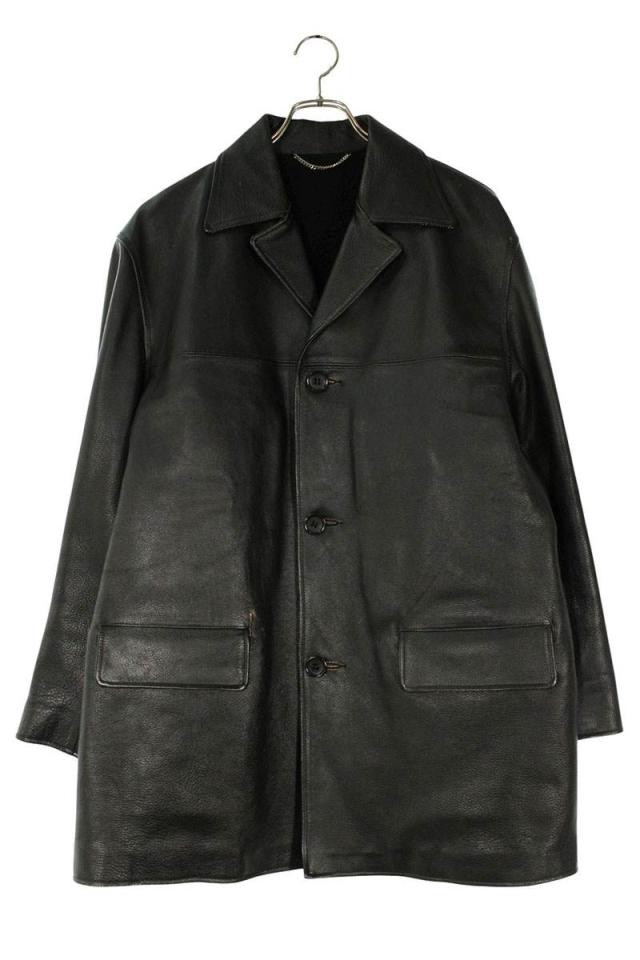 ワコマリア サイズ:L  LEATHER CAR COAT レザーカーコート 中古 BS99