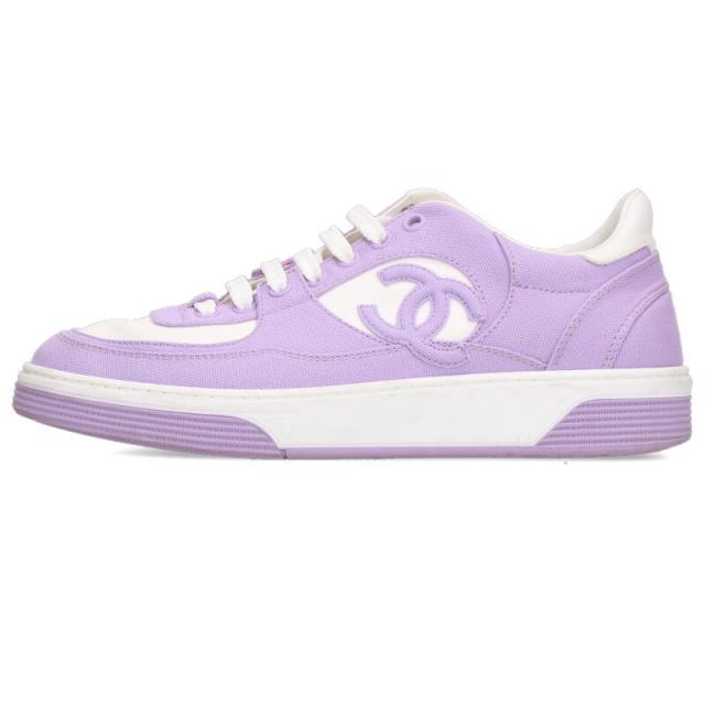 シャネル サイズ:39  G45352 ココマークキャンバスローカットスニーカー 中古 FK04