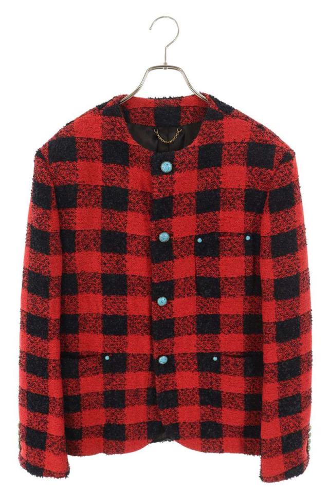 ルイヴィトン サイズ:48  24AW  RM242M MMD HRJ70E カラーレスダミエツイードジャケット 中古 SB01