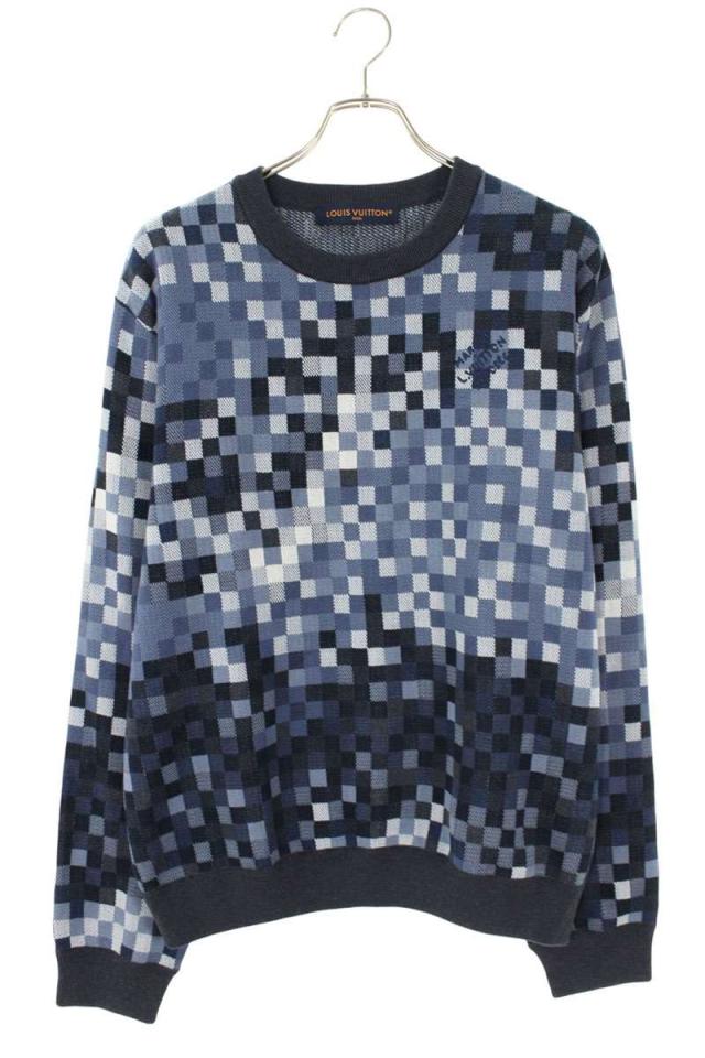 ルイヴィトン サイズ:M  25SS  RM251Q AUR HQN72W ダモフラージュ柄ニット 中古 SB01
