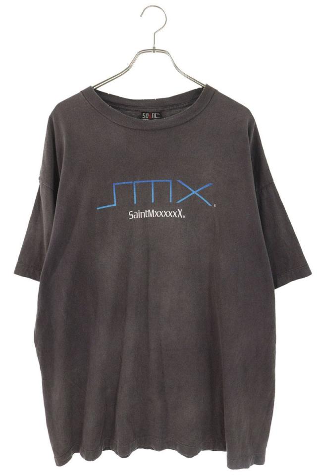 セントマイケル サイズ:XXL  24SS  SM-YS8-0000-003 ヴィンテージ加工SMXプリントTシャツ 中古 SB01