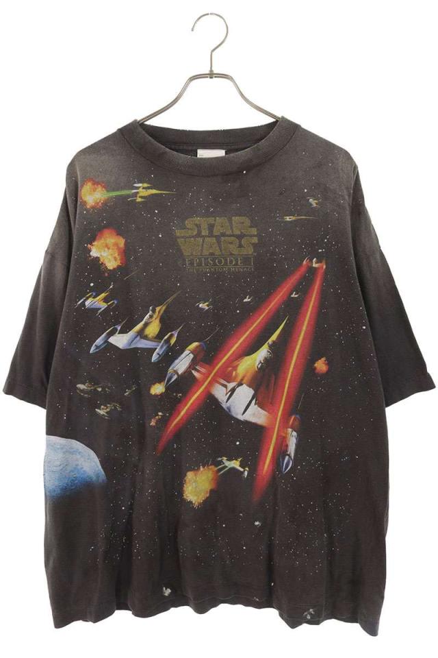 セントマイケル サイズ:M  SM-HR8-0000-C62 ヴィンテージ加工ムービープリントTシャツ 中古 SB01