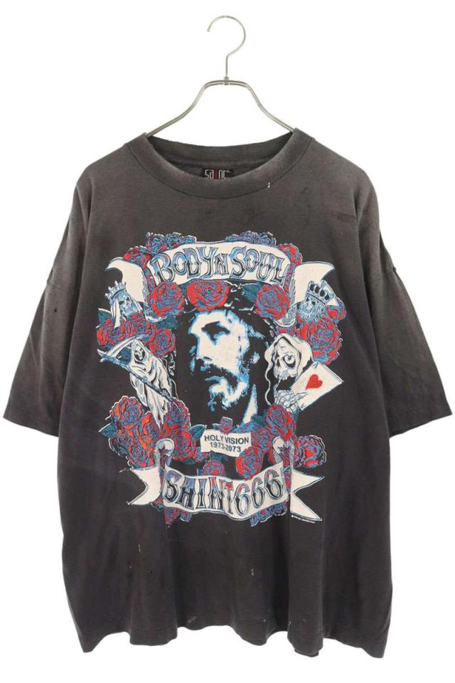 セントマイケル サイズ:XXL  25SS  SM-HR1-0000-014 BODYN SOULヴィンテージ加工Tシャツ 中古 SB01