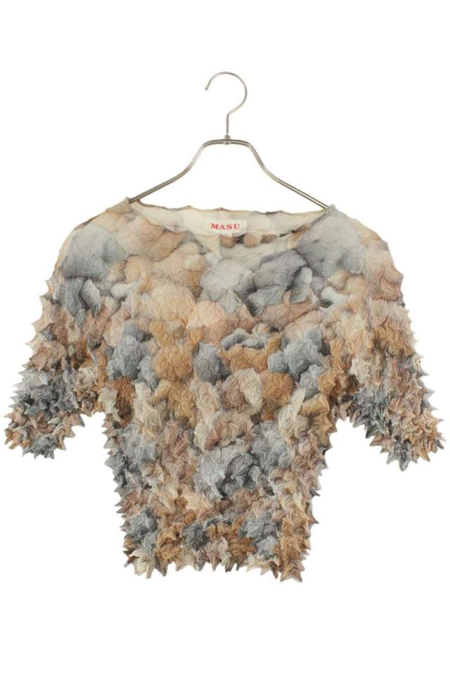 エムエーエスユー サイズ:46  SPIKY T-SHIRT FLOCKY DOLL MASS-CS1224 ポップコーン加工スパイキーTシャツ 中古 BS99