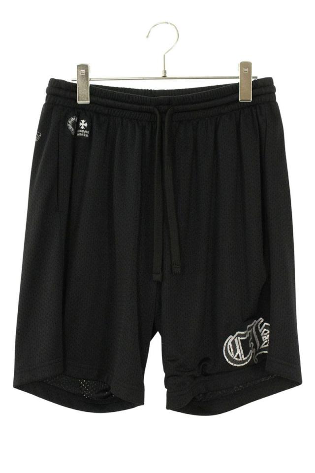 クロムハーツ サイズ:M  MESH VARSITY SHORTS CHプリントメッシュハーフパンツ 中古 SJ02