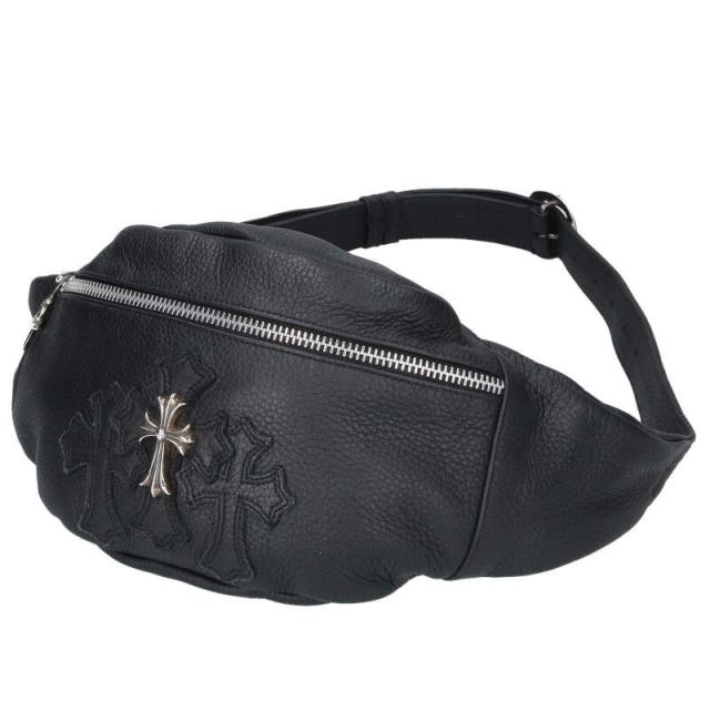 クロムハーツ   #3 SNAT PACK クロスパッチダガージップレザーウエストバッグ 中古 SJ02