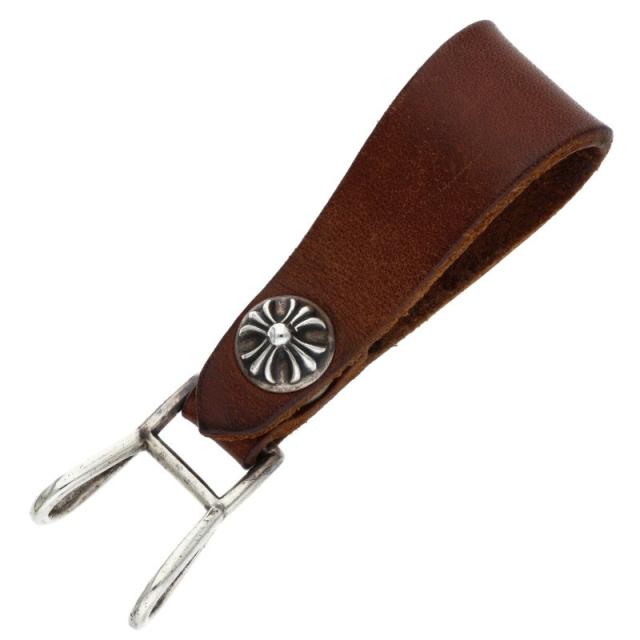 クロムハーツ BELT LOOP クロスボールボタンレザーベルトループ 中古