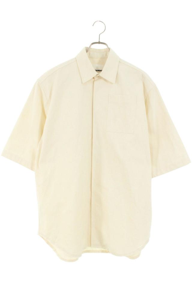 ジルサンダー サイズ:39  JSMQ744142 バックロゴプリントオーバーサイズスタッフ半袖シャツ 中古 BS99