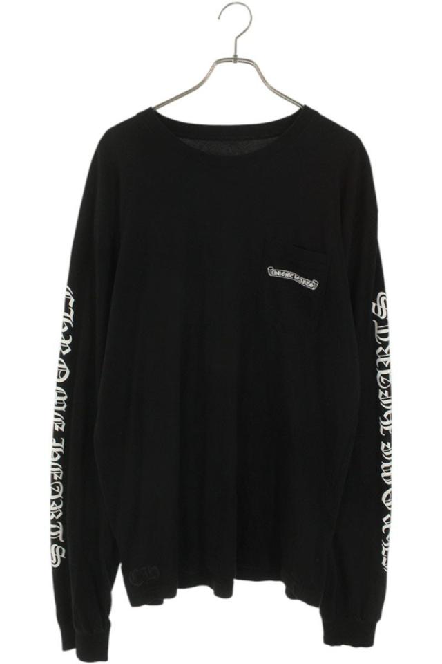 クロムハーツ サイズ:XL  CH L S  1 バックスクロールラベルプリント長袖カットソー 中古 SS07