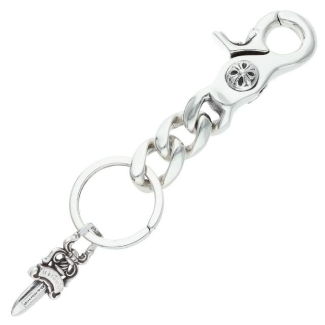 クロムハーツ サイズ:ショート  CLP CHN CLASSIC-S ショートクラシックリンク シルバーキーチェーン 中古 OS06