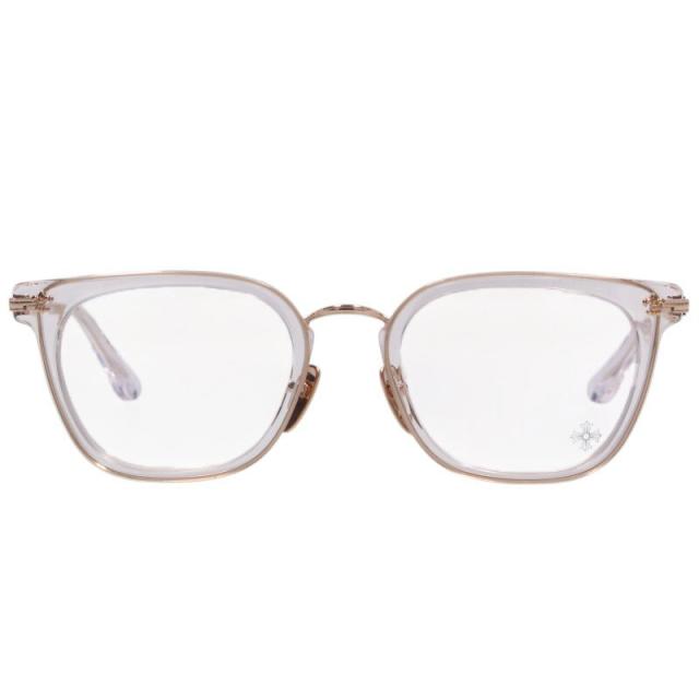 クロムハーツ サイズ:51□21-148  STRAPADICTOME サイドフレアニーボストンフレーム眼鏡 中古 SJ02