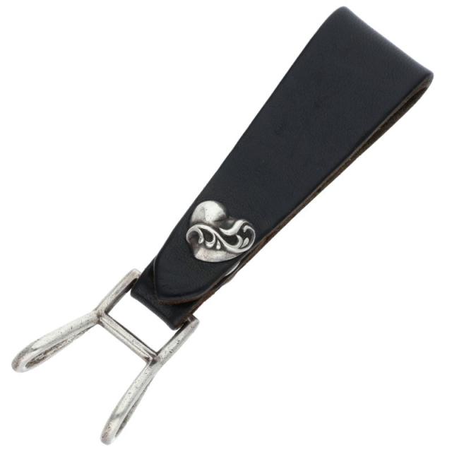 クロムハーツ   BELT LOOP ハートボタンレザーベルトループ 中古 GZ11