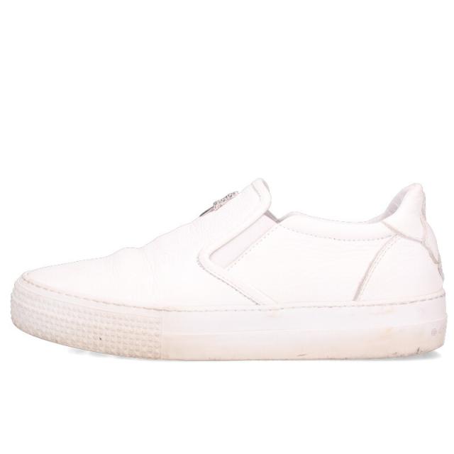 クロムハーツ サイズ:38  SLIP ON BLK CALF スリッポン ダガー装飾レザースニーカー 中古 GZ11