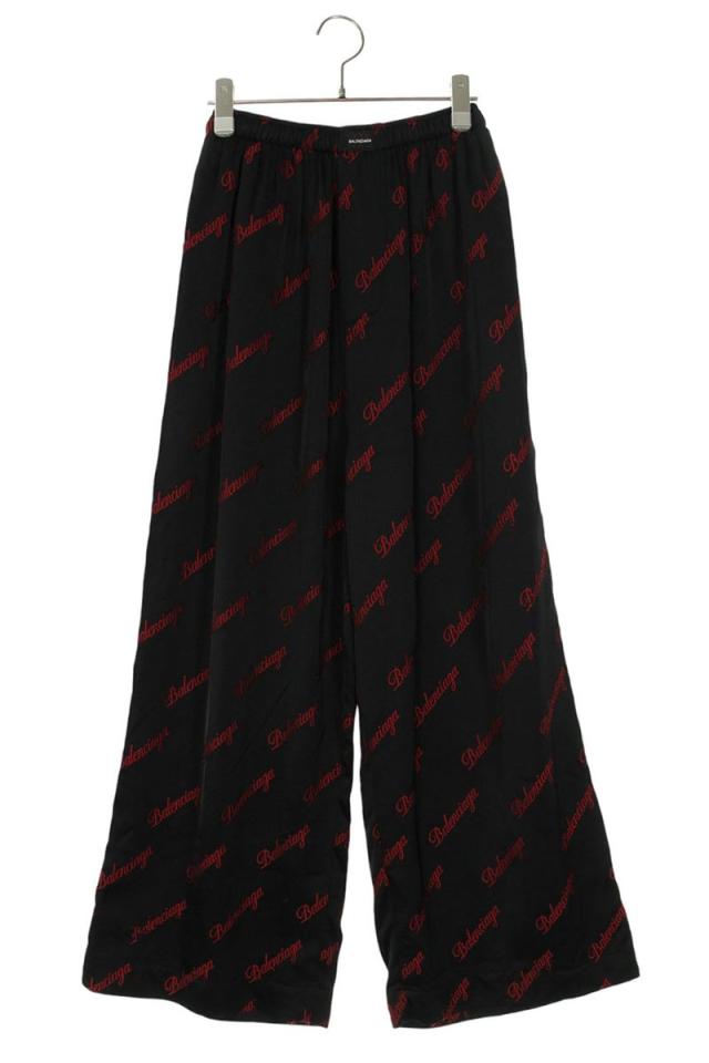 バレンシアガ サイズ:34  659026 TKO52 ロゴ総柄レーヨンロングパンツ 中古 BS99