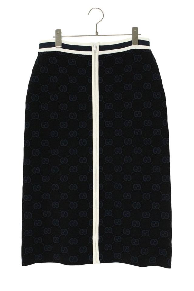 グッチ サイズ:L  754040 XKDCR GGジャガードニットロングスカート 中古 BS99
