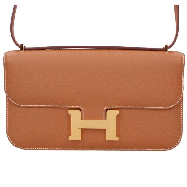 エルメス   コンスタンスエラン W刻印 G金具レザーショルダーバッグ 中古 SB01