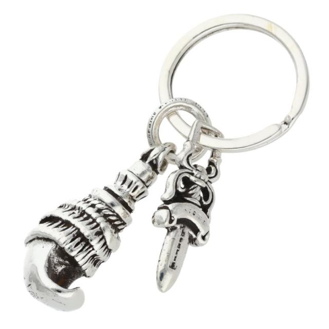 クロムハーツ CROW&No5 DGGR クロウ#5ダガーキーリング シルバーキーリング 中古 SS07