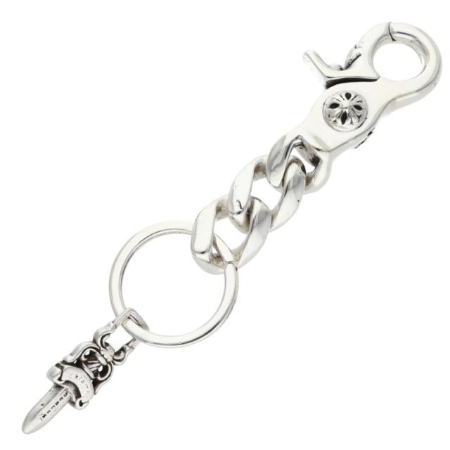 クロムハーツ サイズ:ショート  CLP CHN CLASSIC-S ショートクラシックリンク シルバーキーチェーン 中古 GZ11