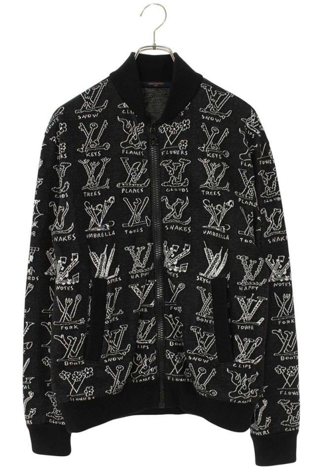 ルイヴィトン サイズ:XS  21SS  RM211M ZMH HKY21W LVカートゥーンジャカードジップスルージップアップブルゾン 中古 OM10