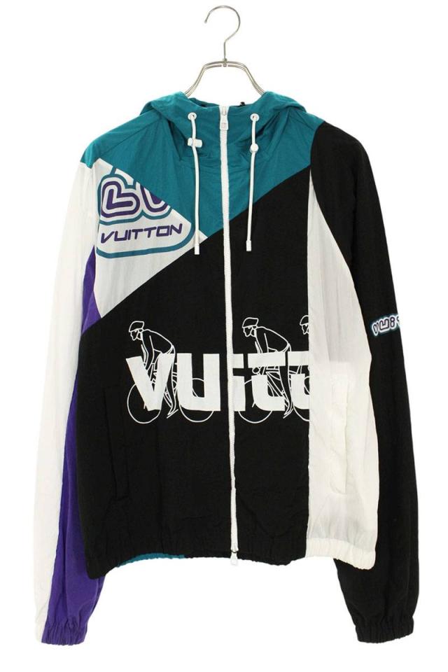 ルイヴィトン サイズ:46 22AW RM222 P0G HNB71W パッチワークデザインロゴプリントナイロンブルゾン 中古 OM10