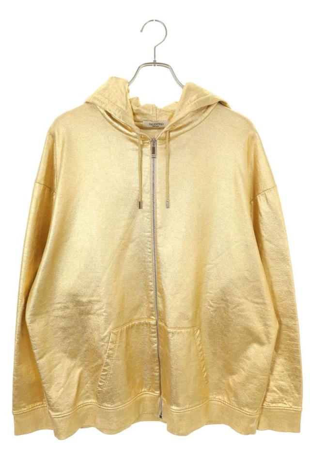 ヴァレンティノ サイズ:M WV0MF19J7SW メタリックジップアップパーカー 中古 BS55
