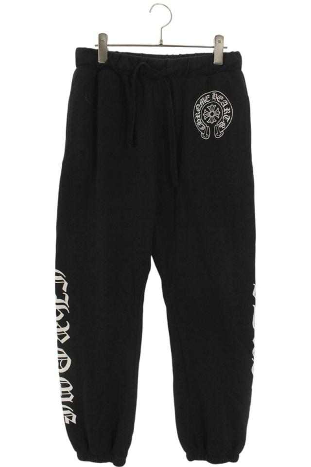 クロムハーツ サイズ:S SWEAT PANTS CHプラス総柄スウェットロングパンツ 中古 SJ02