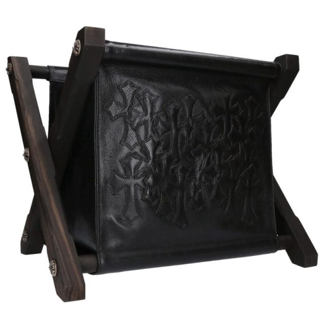 クロムハーツ MAGAZINE RACK マガジンラック セメタリーパッチエボニーレッグレザーマガジンラック 中古 SS07