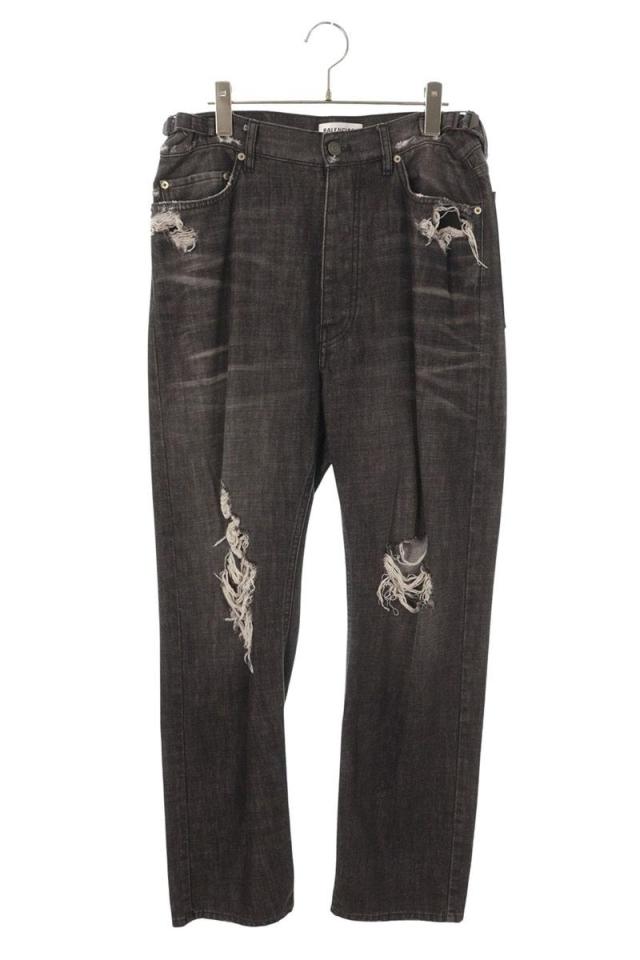 バレンシアガ サイズ:XS  697834 TXE06 デストロイ加工デニムパンツ 中古 BS99