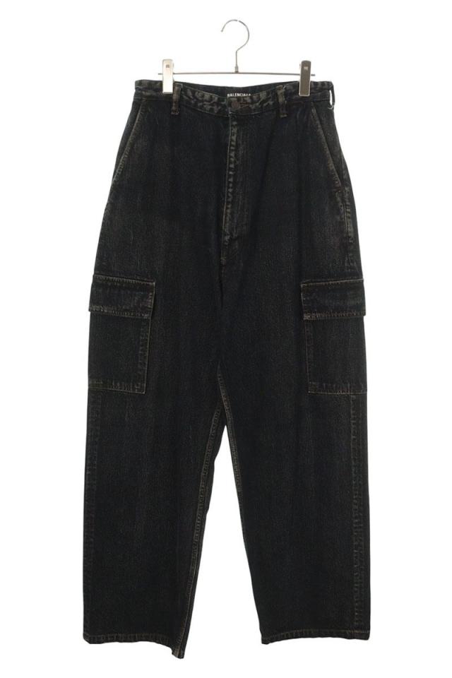 バレンシアガ サイズ:30インチ  626131 TIW25 カーゴバギーデニムパンツ 中古 BS99