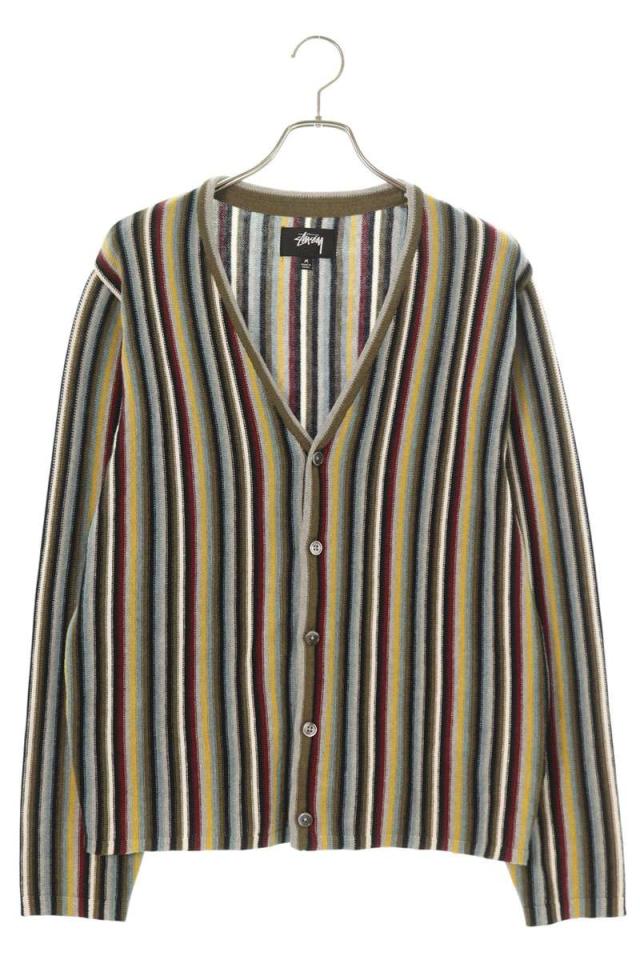 ステューシー サイズ:M ストライプカーディガン 中古 FK04